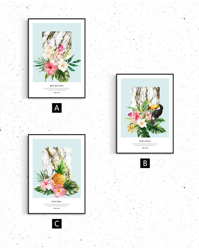 3 Set of Summer Printable Art Instant Download Print Digital | Etsy