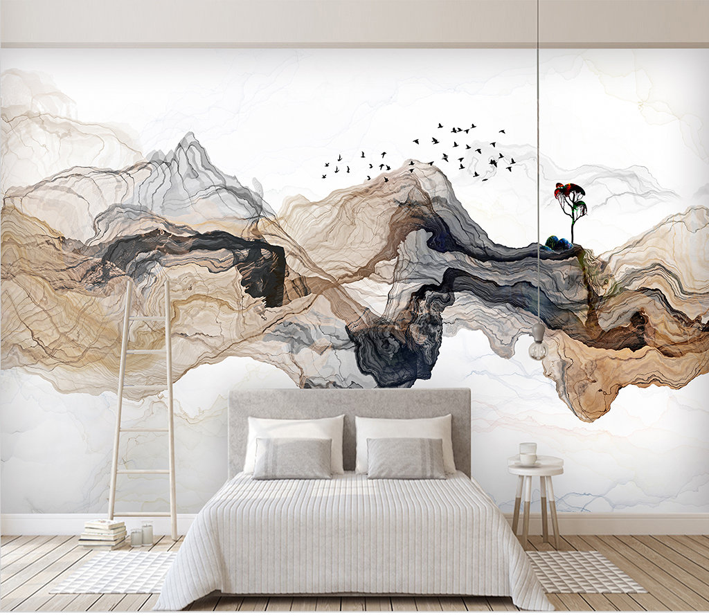 Originele Chinese Zen Mood inkt muur decoratieve schilderij | Etsy