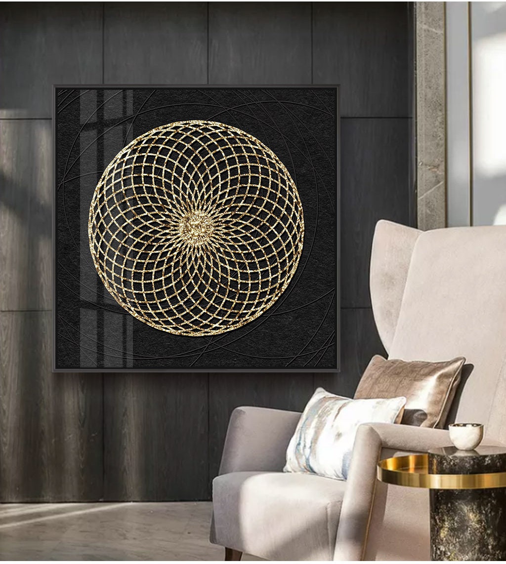 Wall Art Print Abstract Circle Spherical Design Element on | Etsy