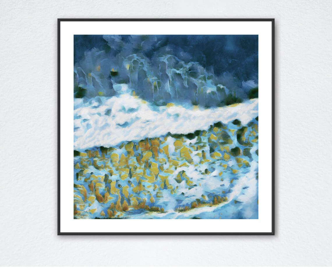 Abstract Seascape Painting Art Print Printable Abstract Art - Etsy