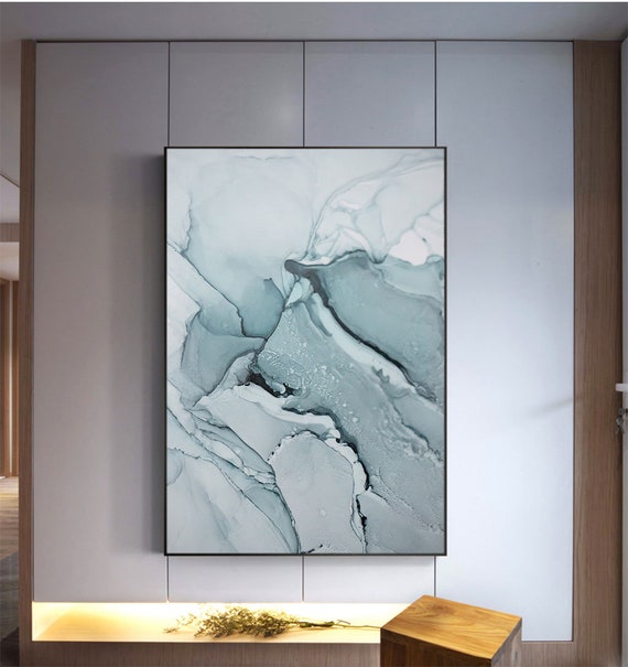 Arte abstracto gris arte de pared impresión abstracta | Etsy