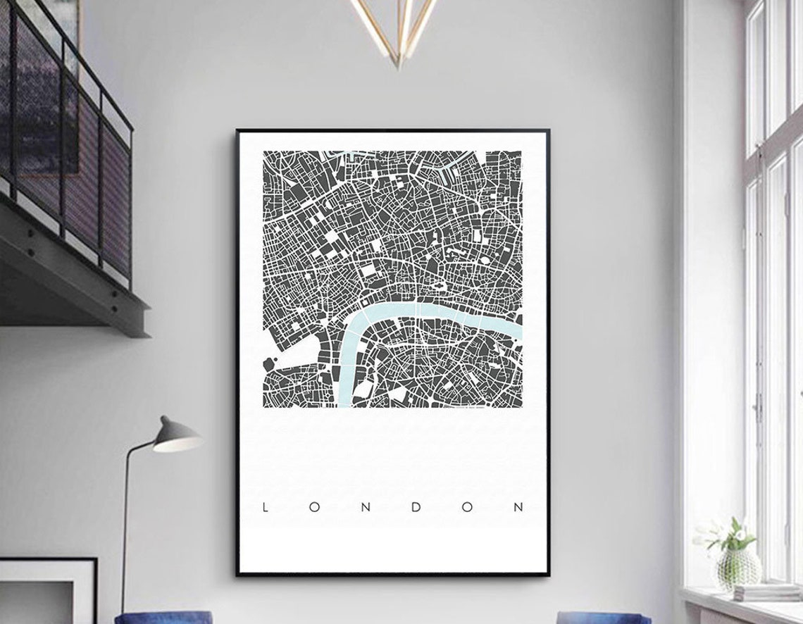 Custom City Map London Printable London City Map London Map - Etsy