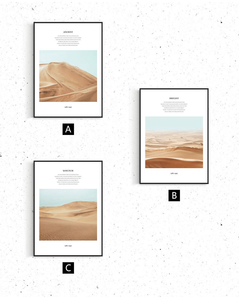3 Set of Desert Print Desert Photography Desert Print | Etsy