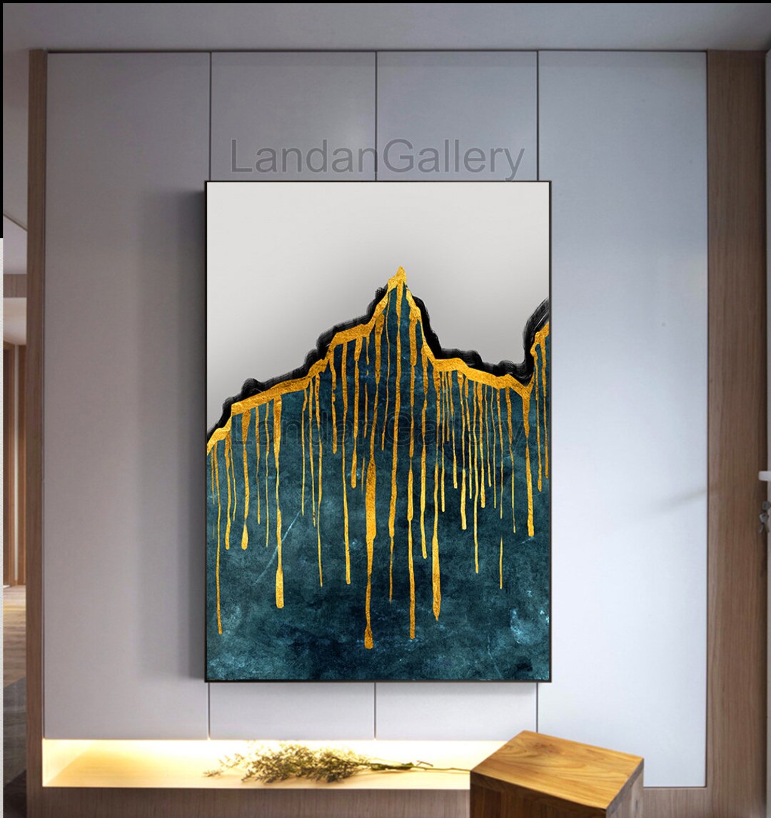 Printable Gold Dark Green Color Print Modern Luxury Art - Etsy