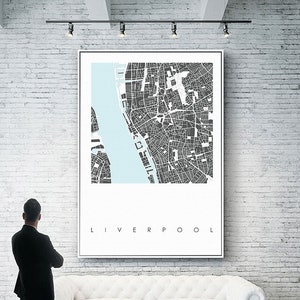 Custom City Map, Liverpool City Street Map Printable, City Map, Instant ...