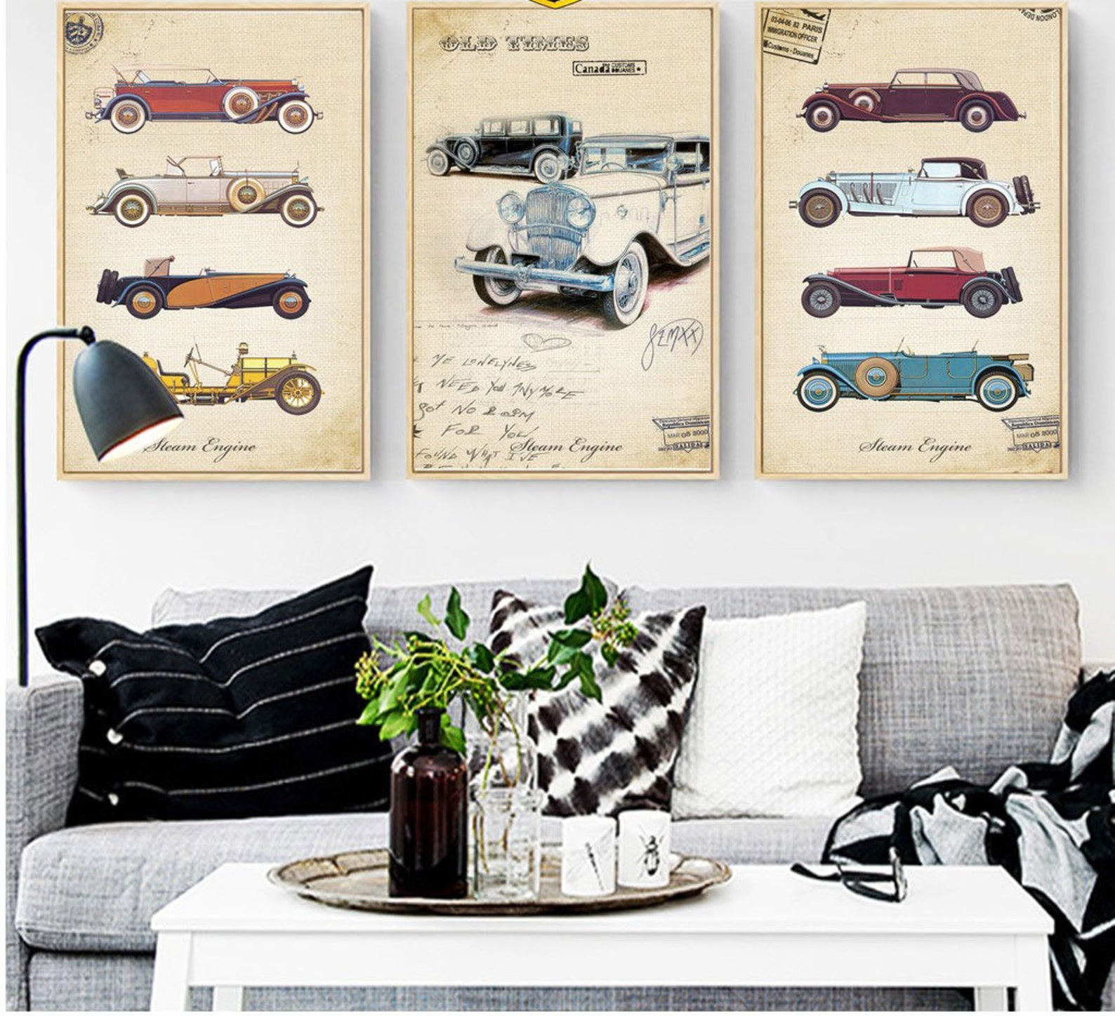 Set of 6 Prints Retro Car Print Print Vintage Retro Van - Etsy