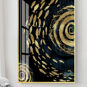 Luxury Gold Foil Series, Abstract Gold Print Painting Luxury Wall Art ...