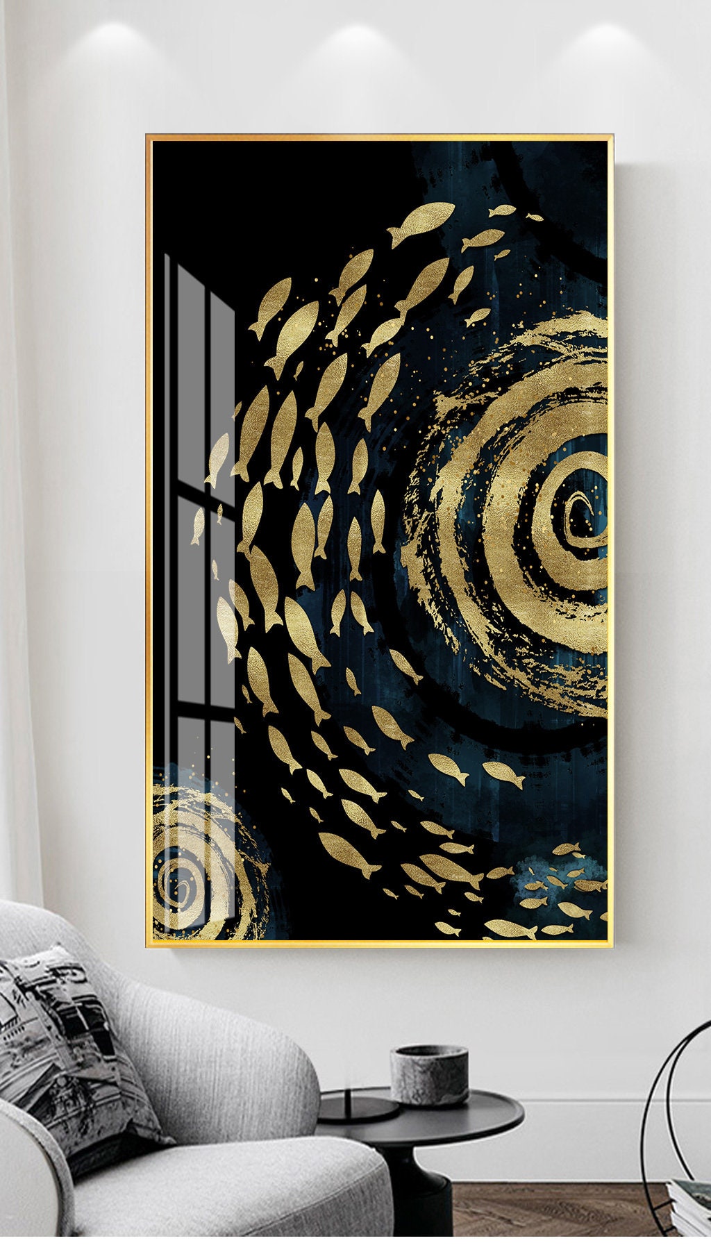 Luxury Gold Foil Series, Abstract Gold Print Painting Luxury Wall Art ...