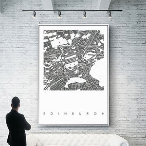 Custom City Map, Edinburgh City Map Printable, City Print Instant ...