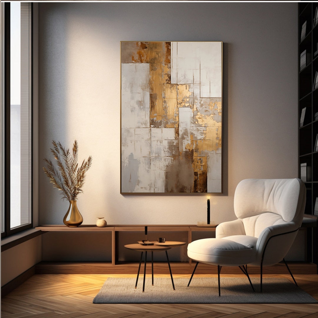 Luxury Gold Art in the Shape of a Square in the Style Rustic ...