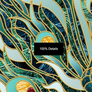 Peacock Bird Wall Art Printable, Gold Line Print With Black Background ...