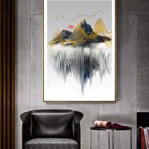 Abstract Landscape Printable Wall Art, Download Digital, Mountain ...
