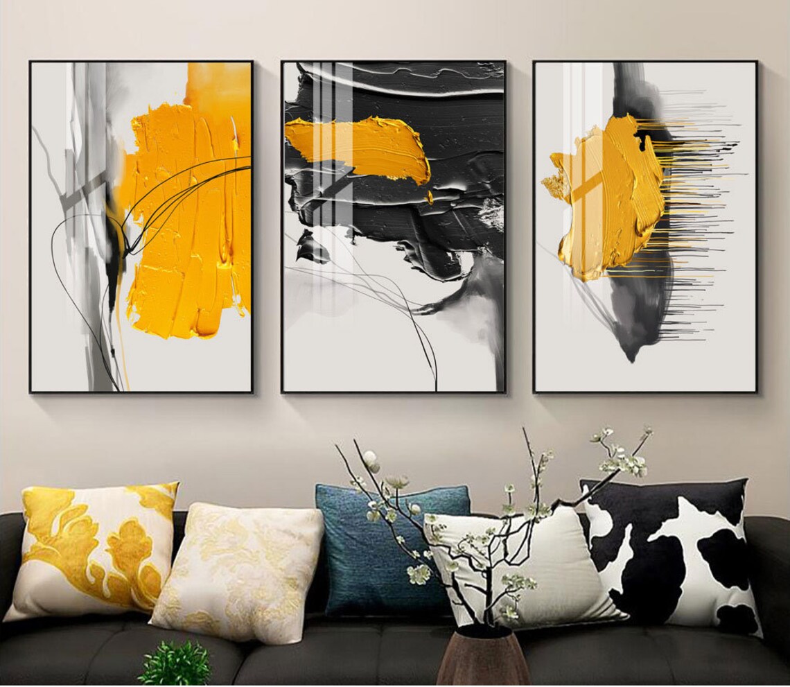 3 Sets Abstract Brush Stroke Daub Background Orange Oil Paint - Etsy