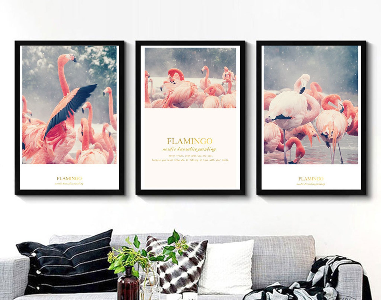 3 Sets of Pink Flamingo Decoration Flamingo Photography Wall - Etsy