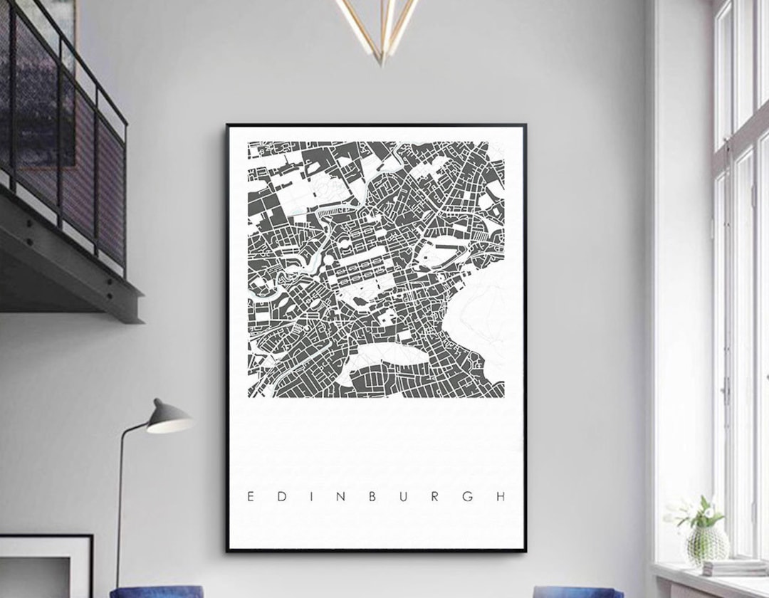 Custom City Map, Edinburgh City Map Printable, City Print Instant ...
