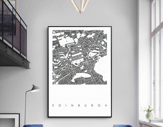 Custom City Map Edinburgh City Map Printable City Print - Etsy