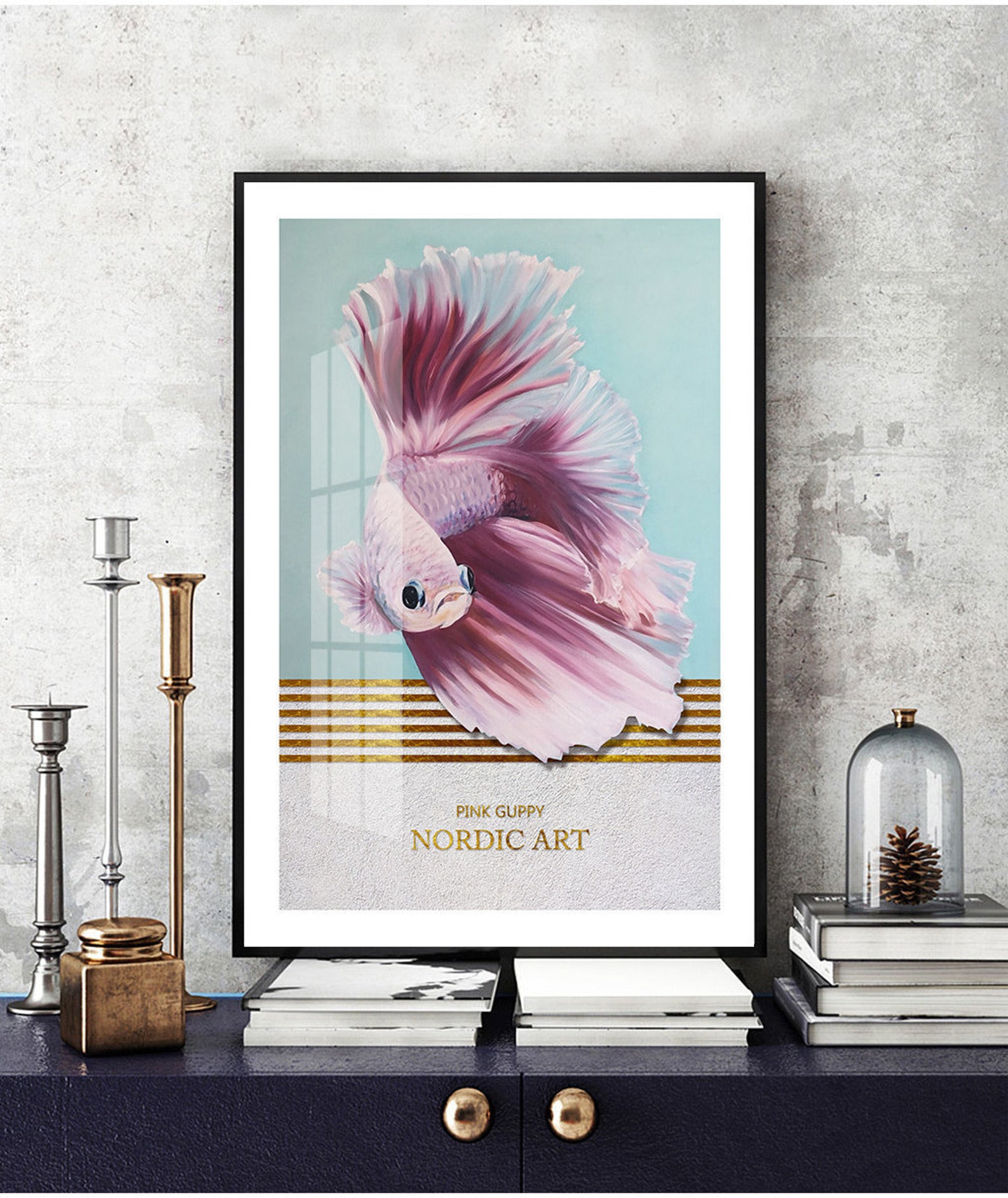 Printable goldfish artwork goldfish art print fish art | Etsy