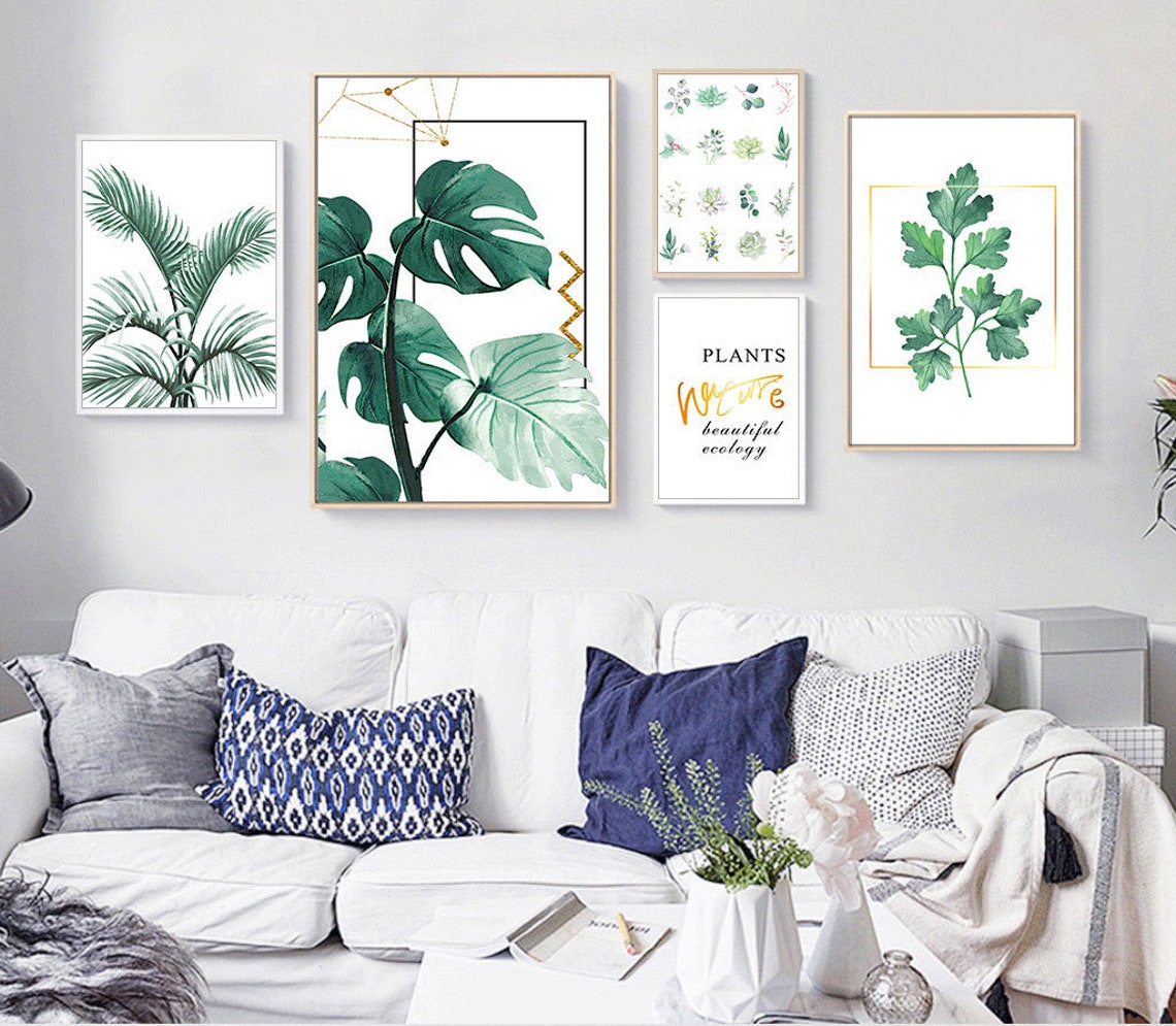 5 Sets of Plants Printable Printable Art Minimalist Wall - Etsy