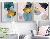 Digital Wall Art Printable Nordic Gold Foil Mixed Color - Etsy