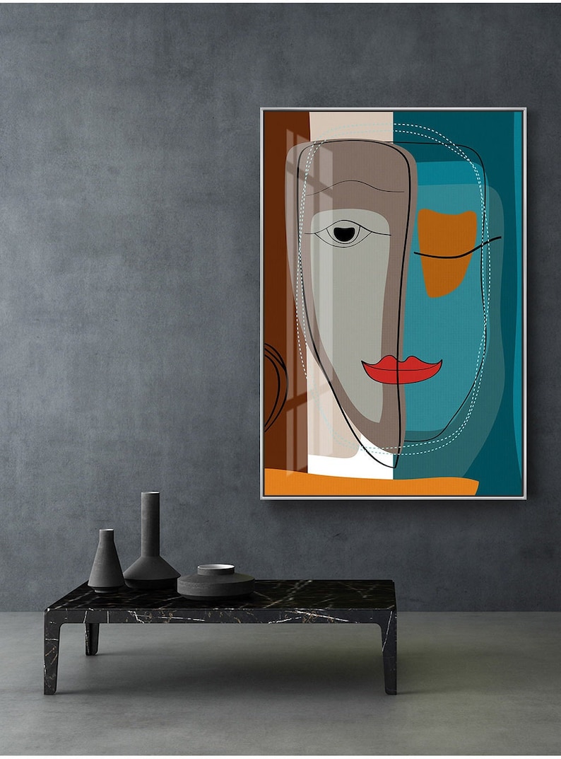 Abstract Painting, Pablo Picasso Style Woman Art Cubism Oil Painting ...