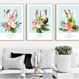 3 Set of Summer Printable Art Instant Download Print, Digital Wall Art ...
