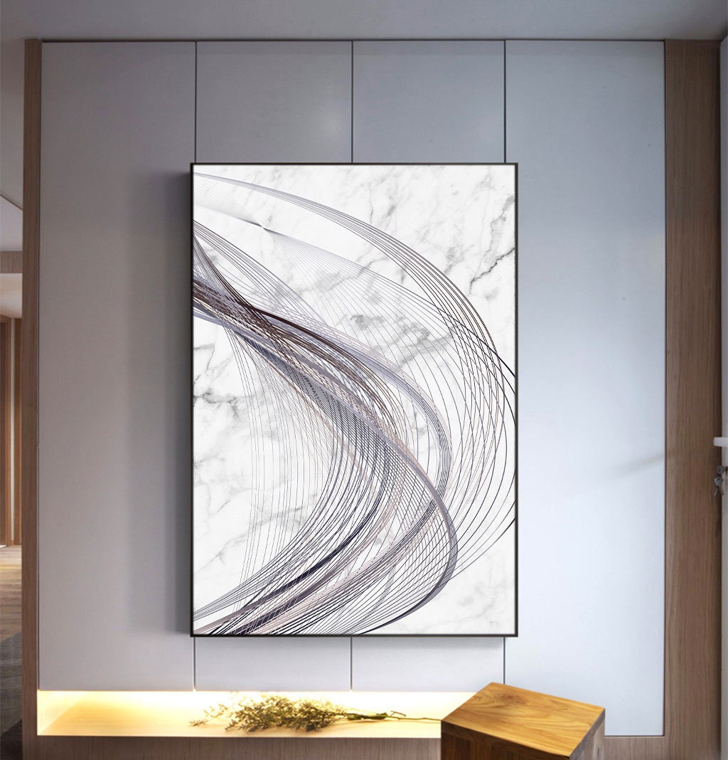 Printable Marble Background LINE Art, Abstract Purple Black Lines ...