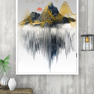 Abstract Landscape Printable Wall Art, Download Digital, Mountain ...