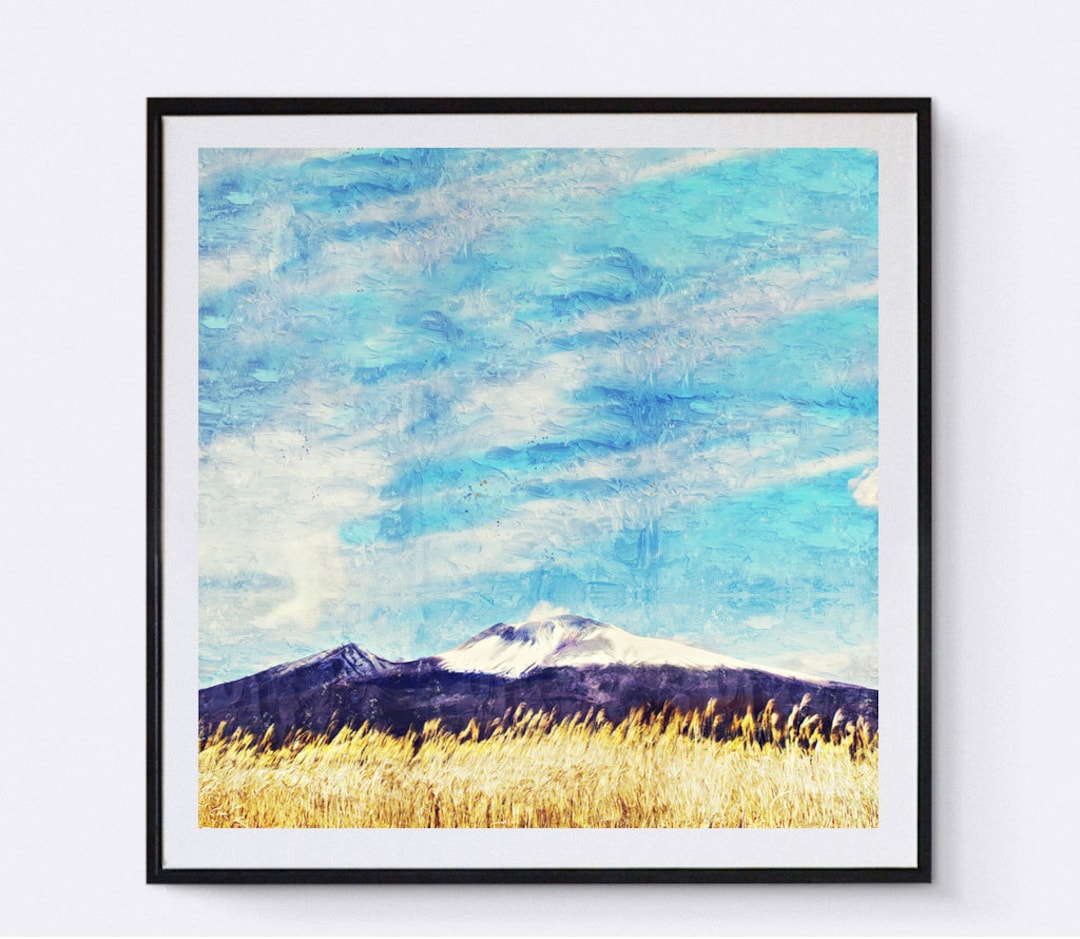 Snow Mountain Wall Art, Snow Mountain, Digital Wall Art, Affiche ...