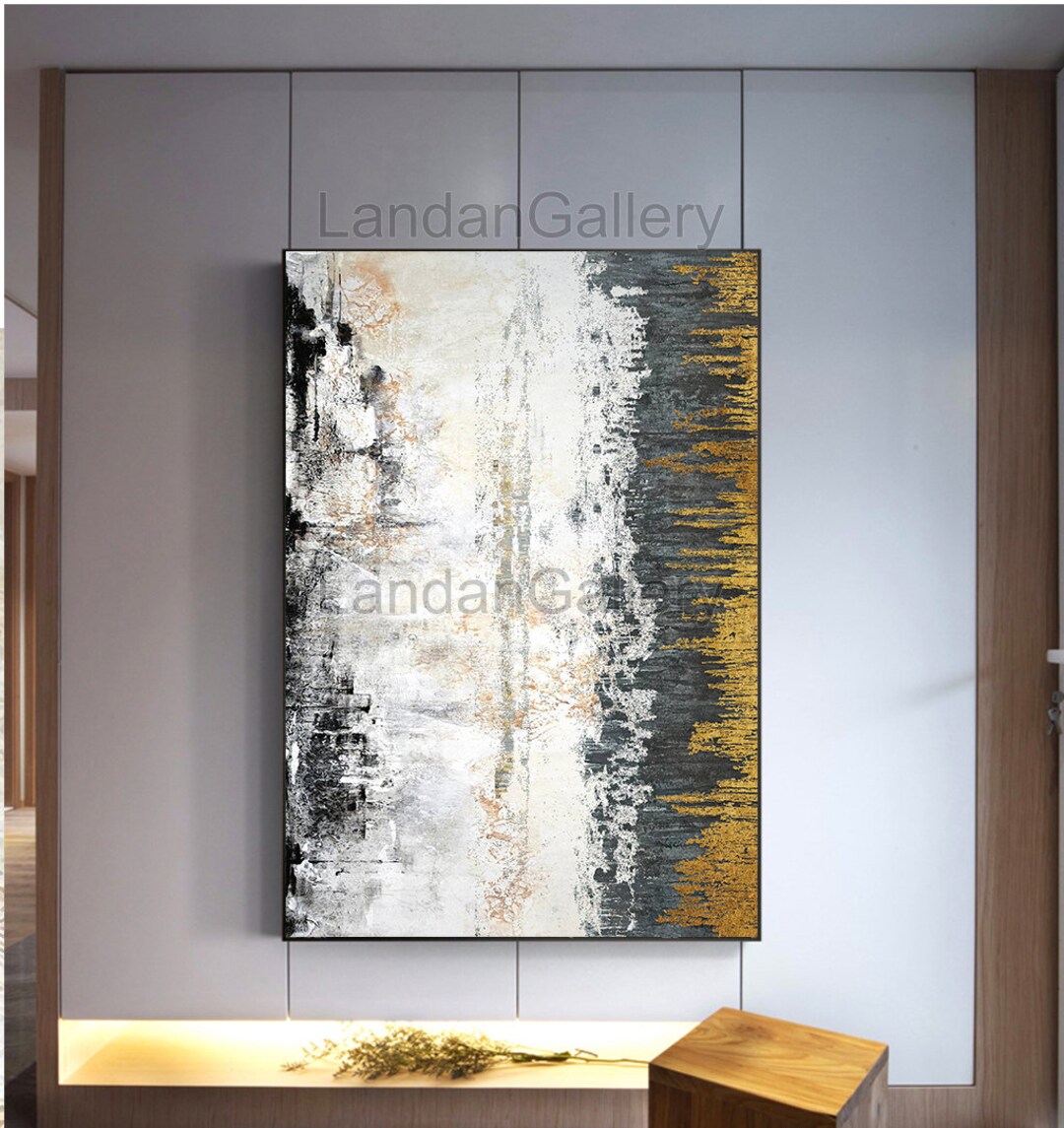 Digital Printable, Grey Glimpse Wall Decor, Black Canyon Painting ...