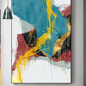 Abstract Hand Draw Colorful Wall Art Printable, Poster, Instant ...