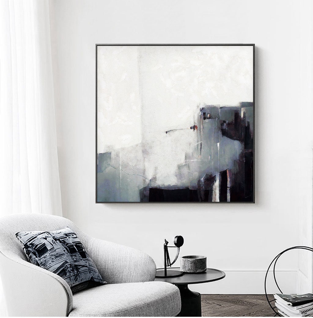 Abstract Large Watercolor Painting Print Square Art | Etsy