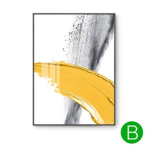 Printable Orange Gold Abstract Poster Yellow Gray Wall Print Modern ...