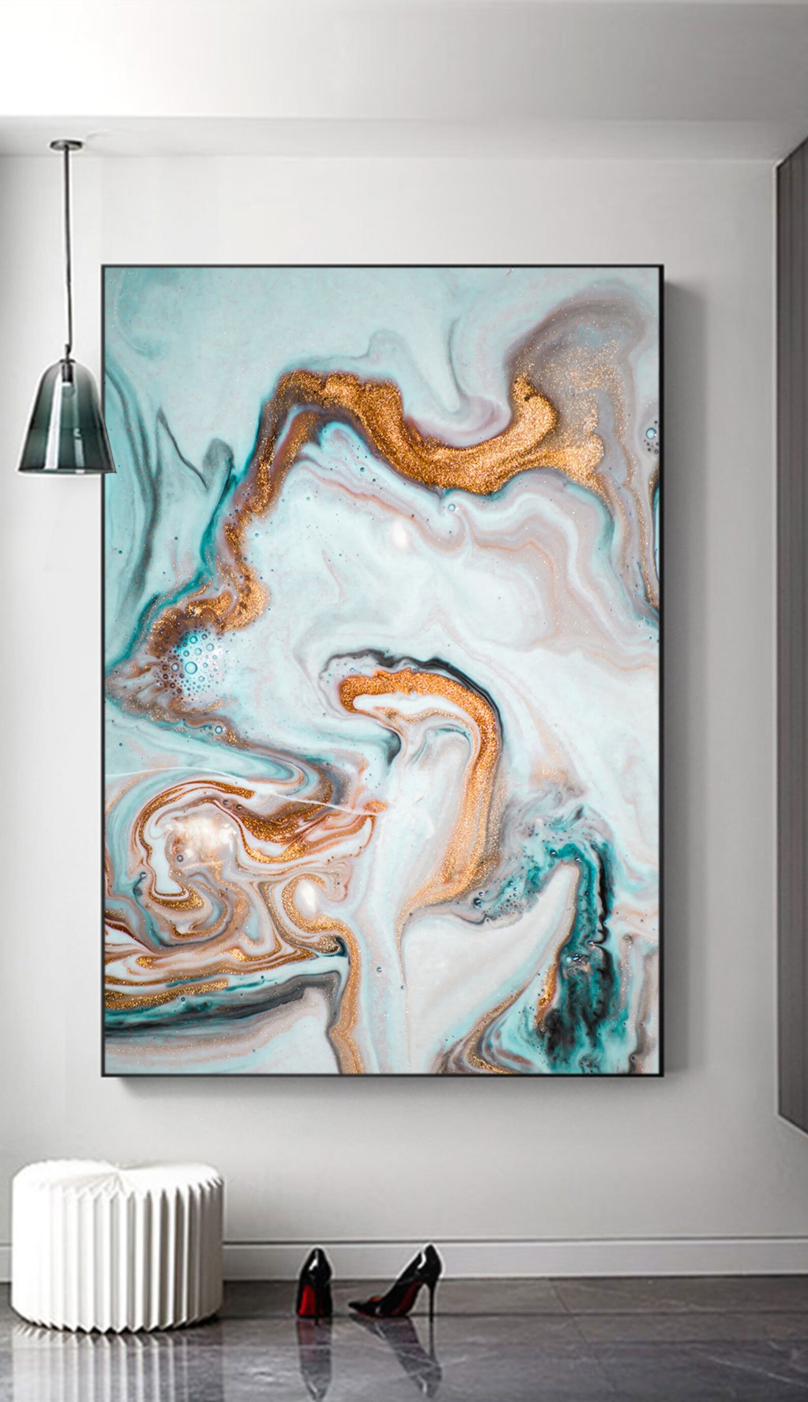 Abstract Printable Digital Art Instant Download Gold Foil - Etsy