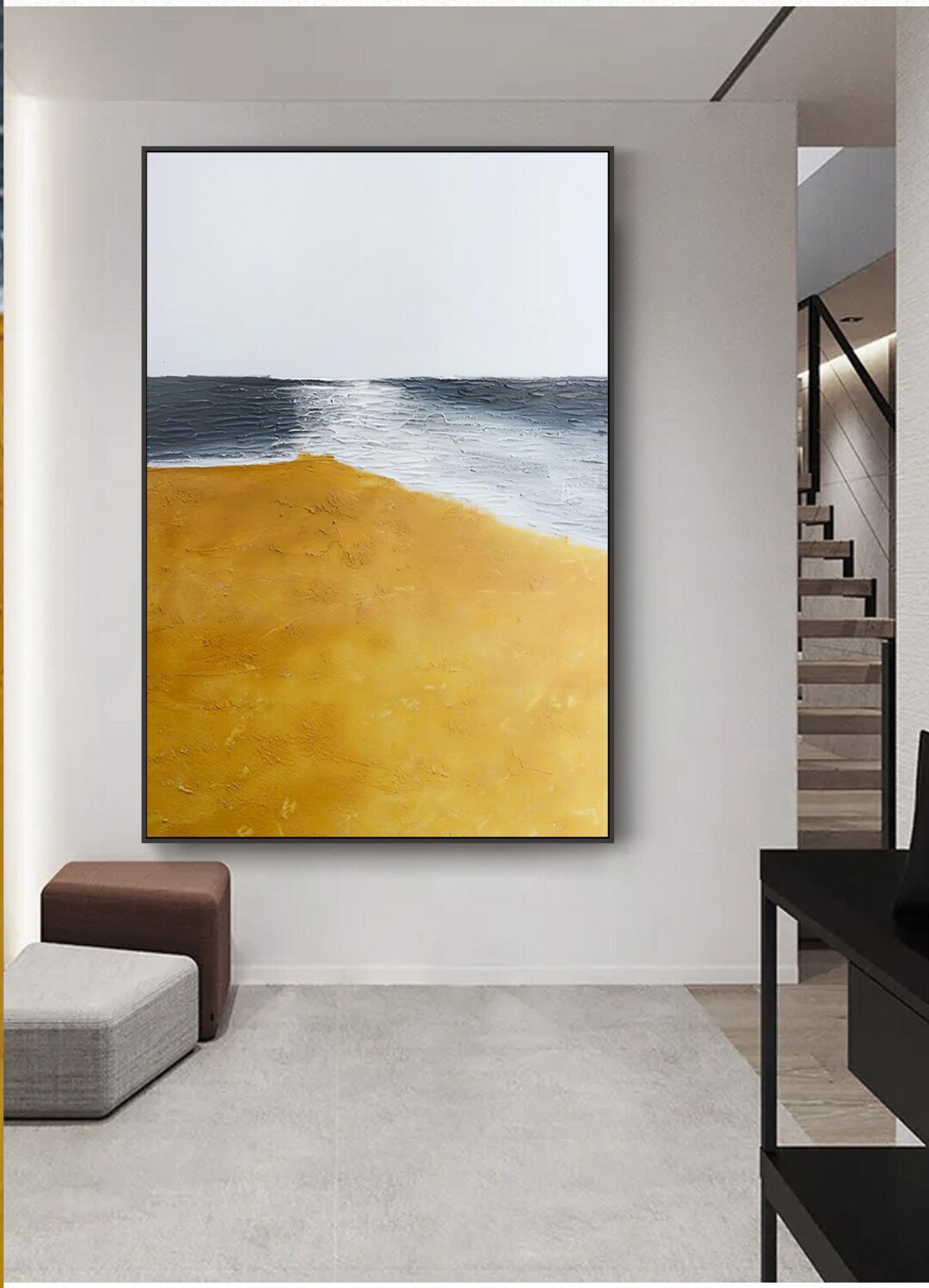 Digital Printable, Modern Abstract Gold Foil Wall Art Colorful Canvas ...