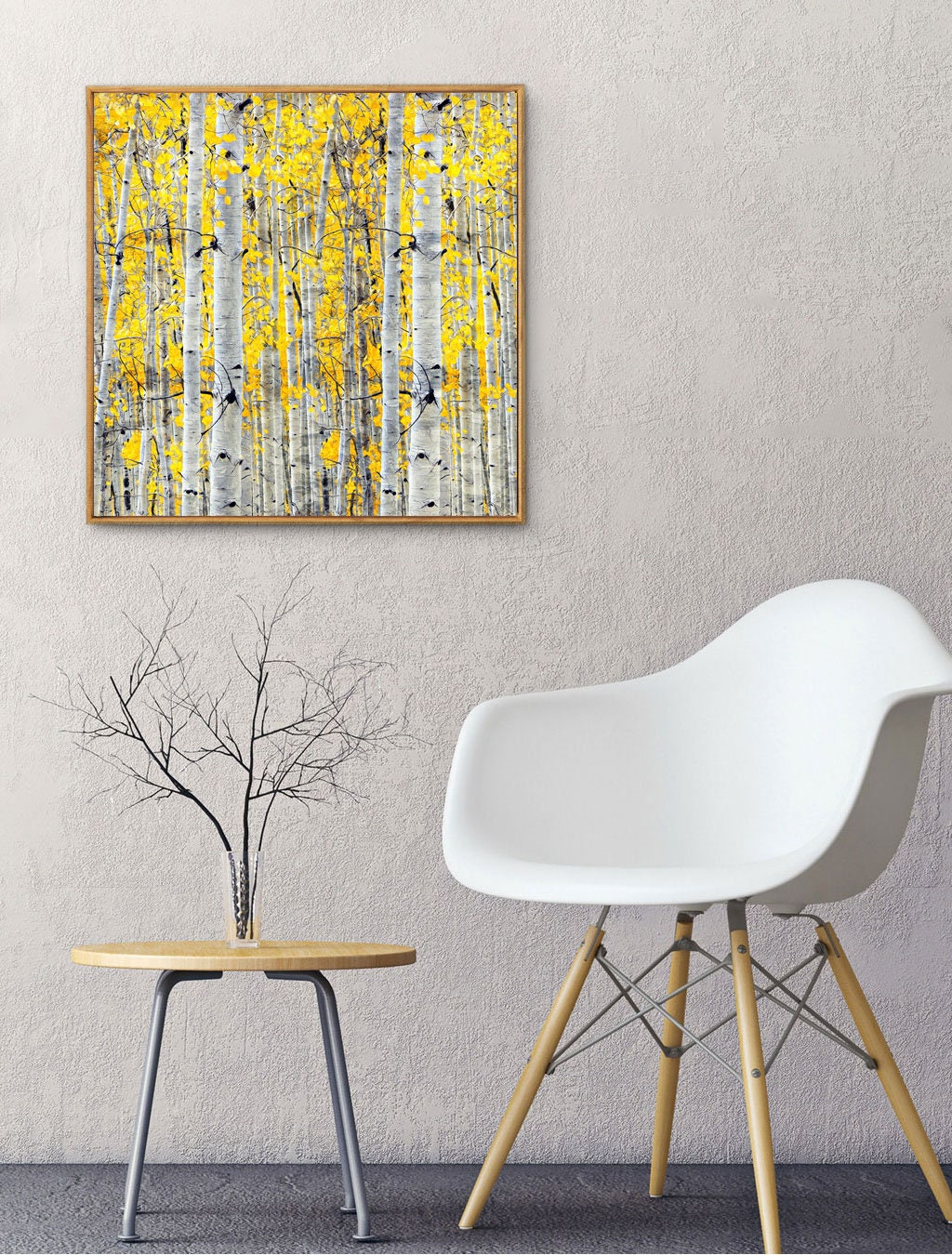 Birch Grove Print Birch Tree Art Print Downloadable Rustic | Etsy