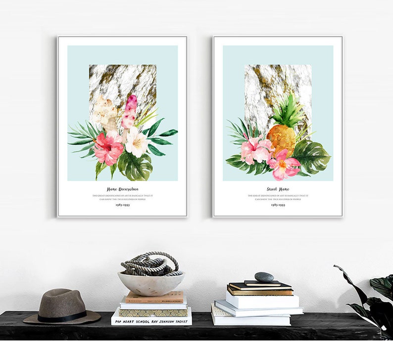 3 Set of Summer Printable Art Instant Download Print, Digital Wall Art ...