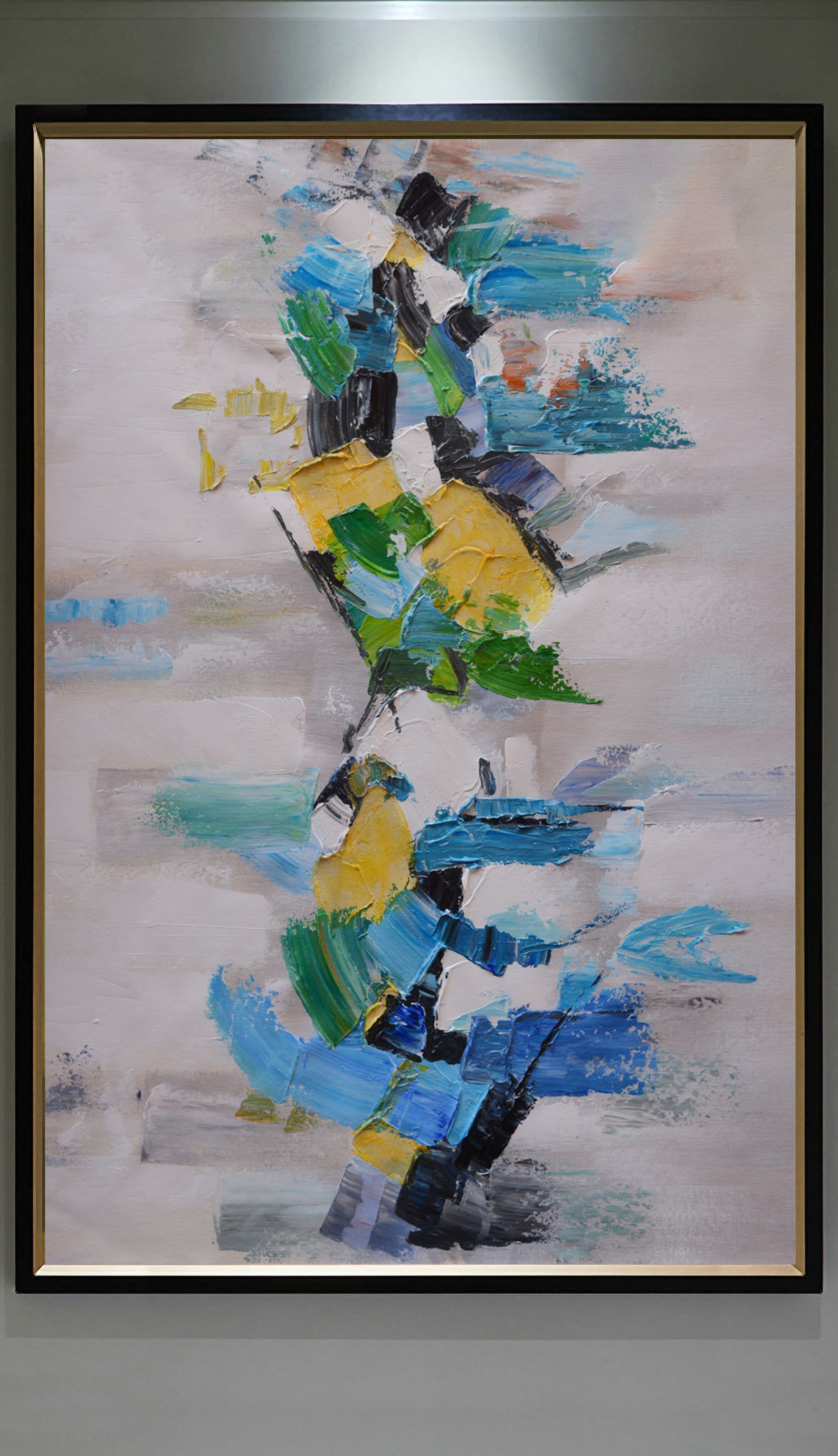 Abstract Extra Large Colorful Vertical Modern Artwork - Etsy