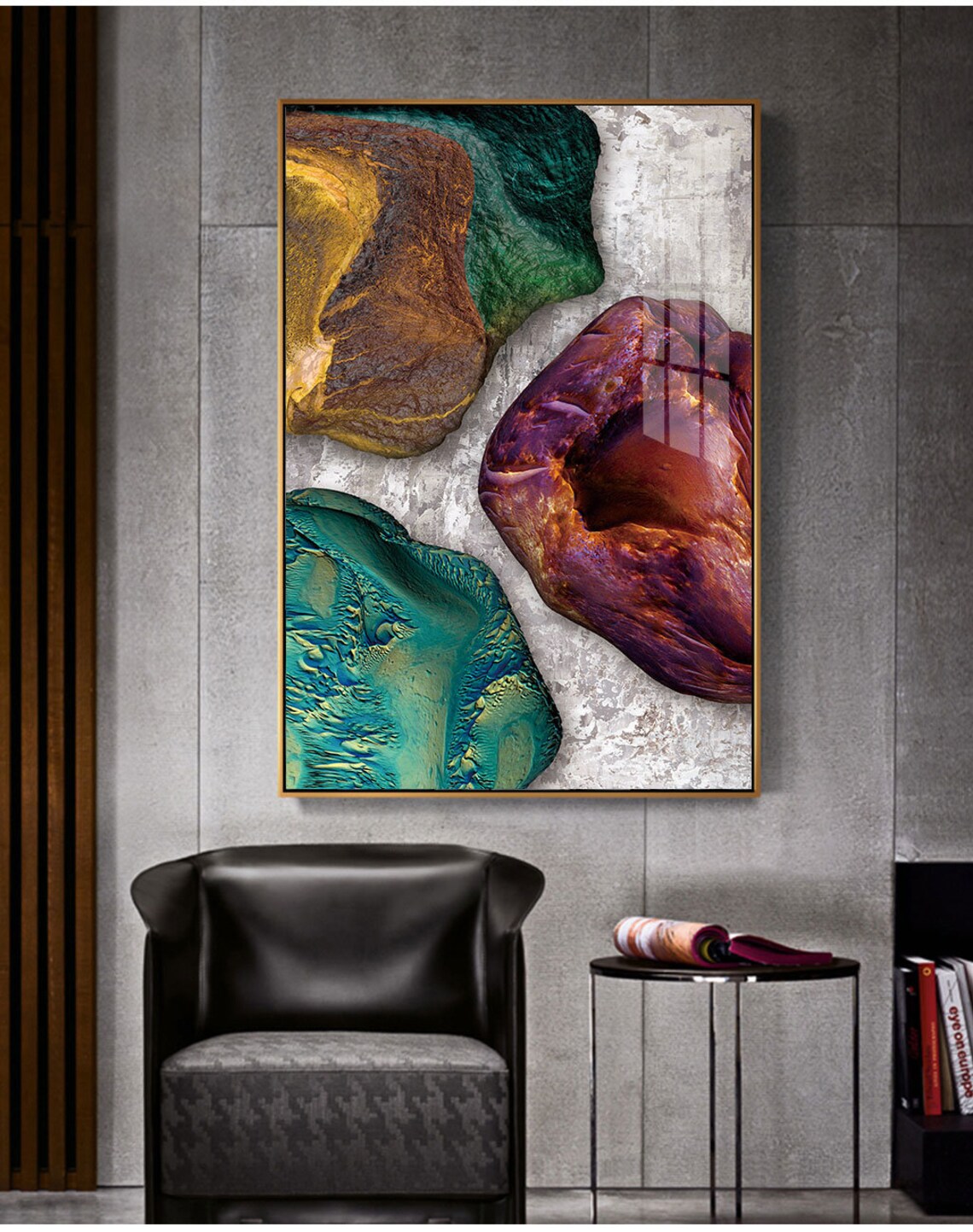 Set of Gemstones Print Digital Wall Art Printable Stone Cut | Etsy