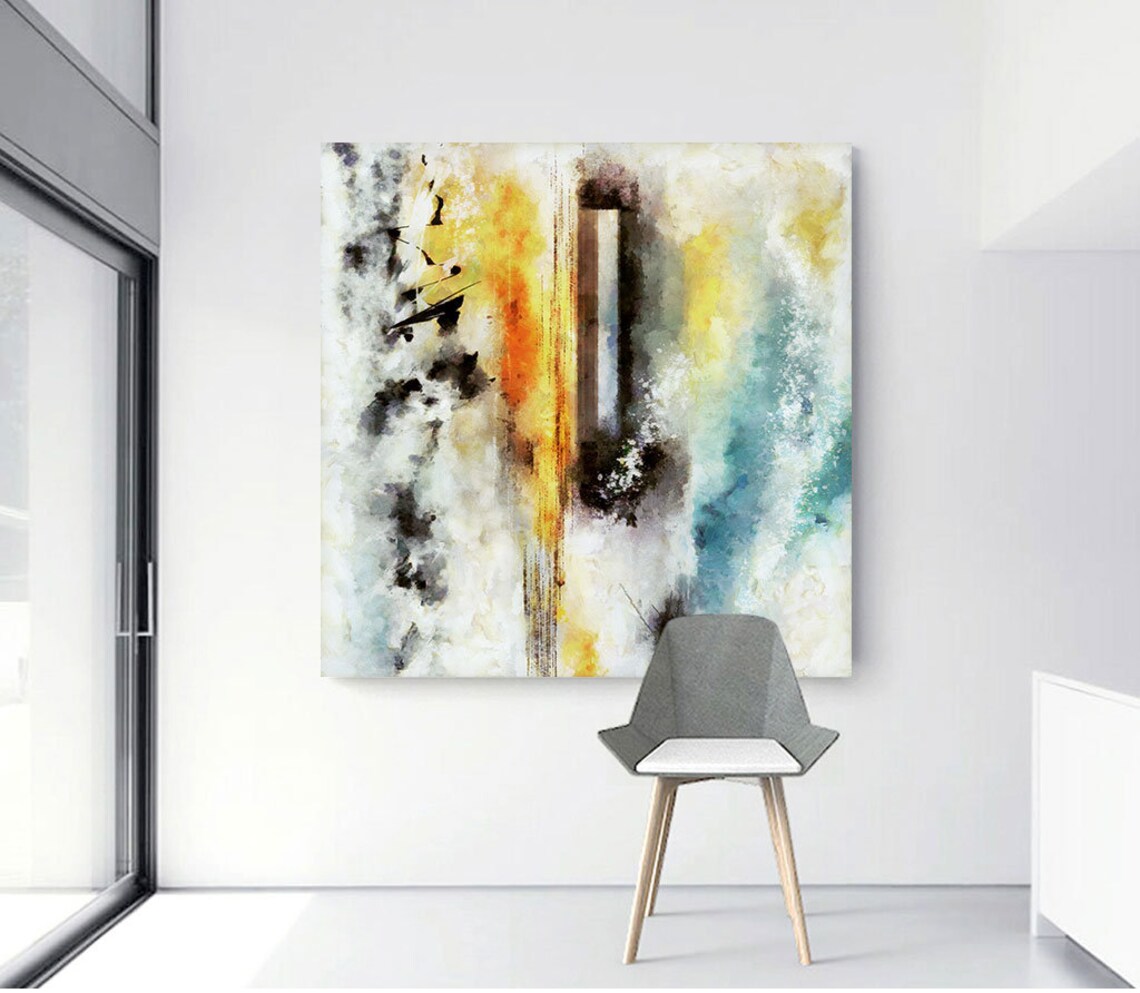 Abstract Splash Watercolor Painting Printable Square - Etsy