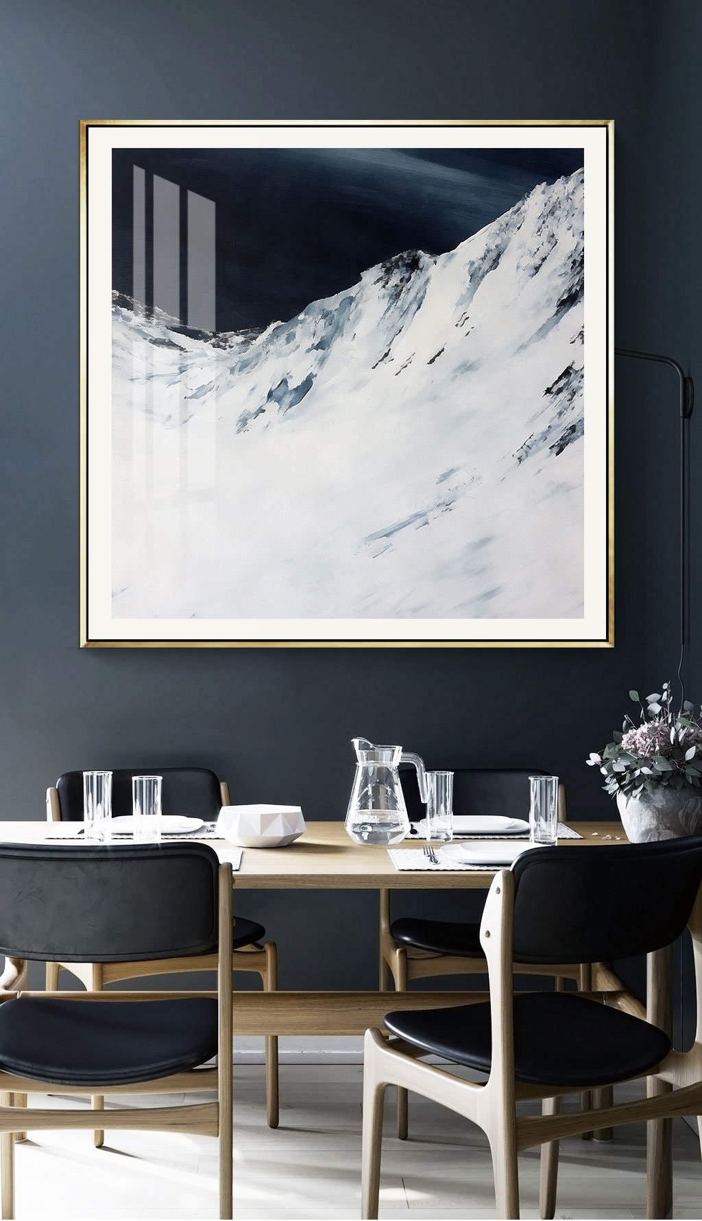 Abstract snow mountain oil painting Contemporary Art Modern | Etsy