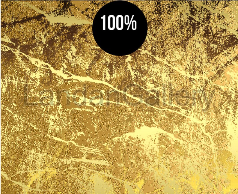 Abstract Reflection Wall Art Printable Surface of Gold Metal | Etsy