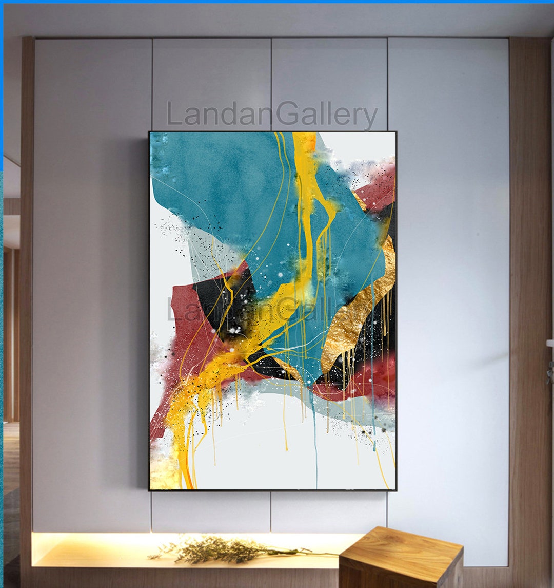 Abstract Hand Draw Colorful Wall Art Printable, Poster, Instant ...