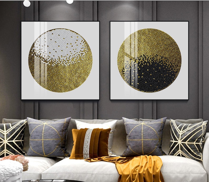 Set of Abstract Sun and Moon Wall Art Printable Instant - Etsy