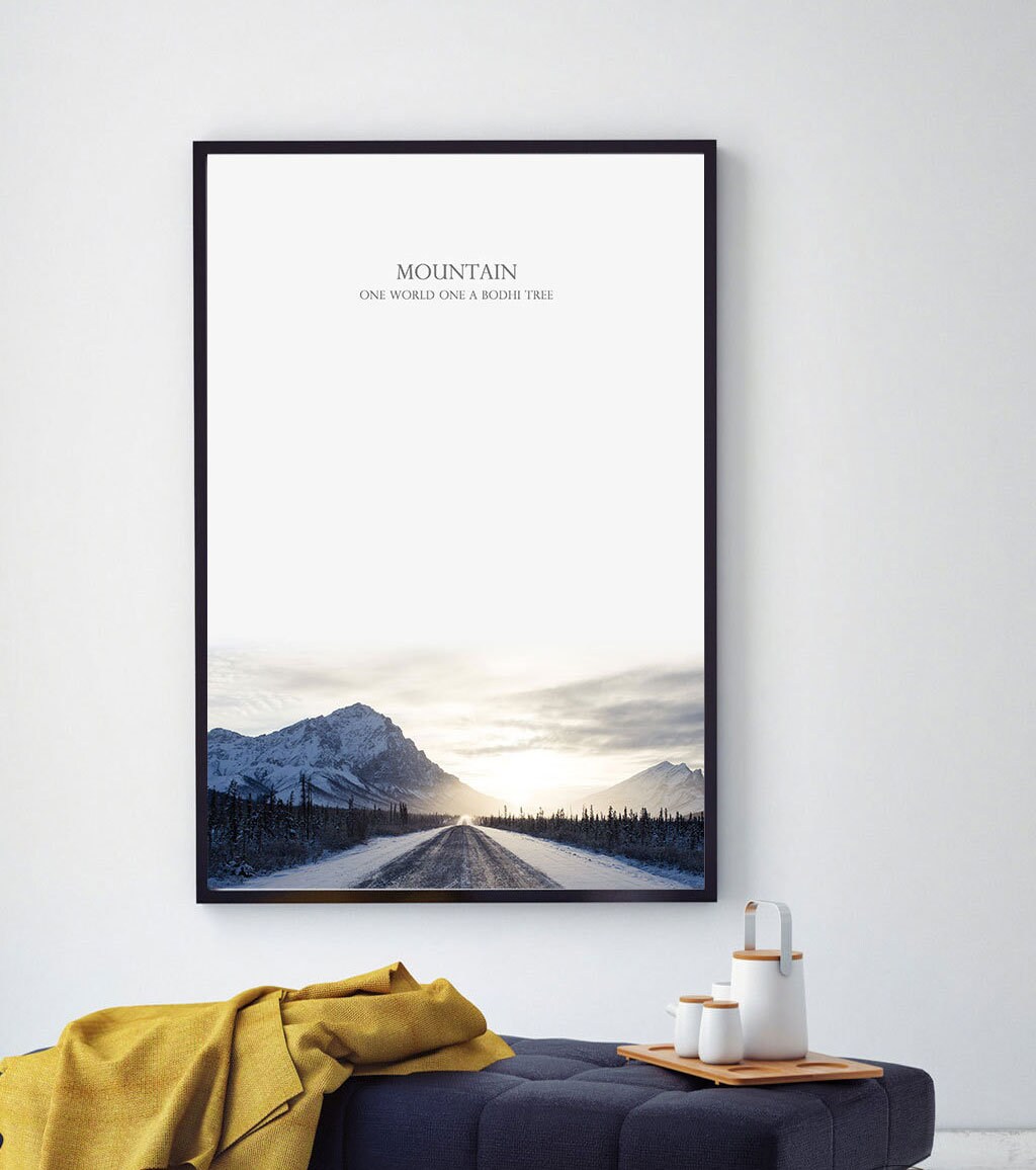 3 Sets of Open Mountain Road Print Scandinavian Print Home - Etsy