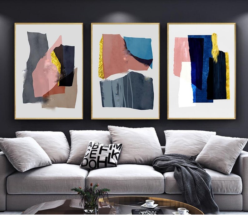 3 Sets Colorful Painting Printable, Wall Art Decor, Contemporary ...