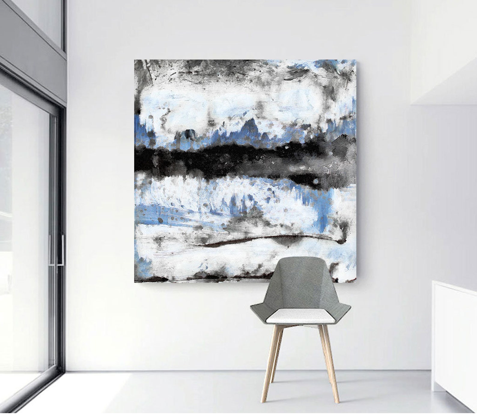 Abstract Square Art Modern Minimalist Oil Painting Digital - Etsy