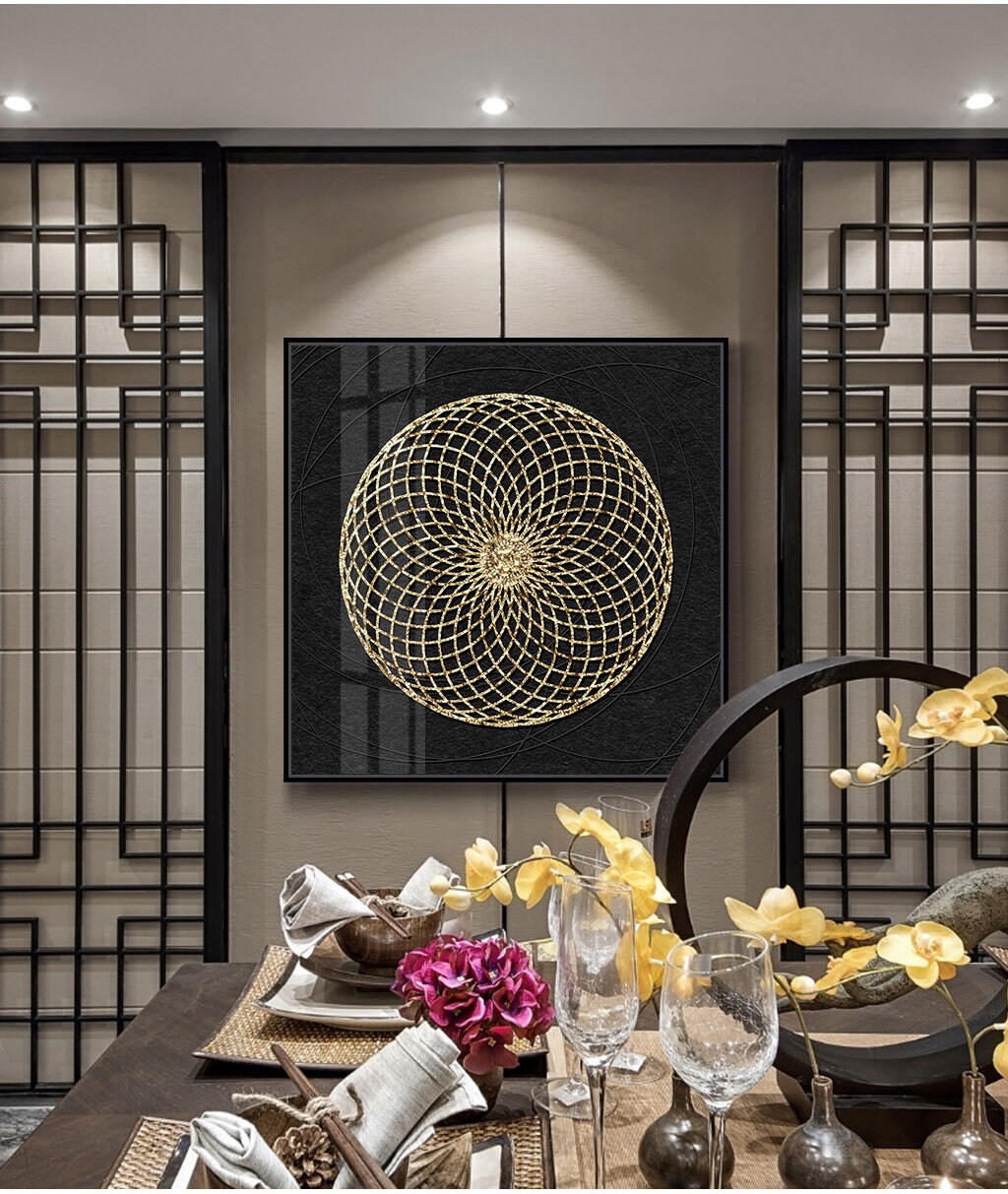 Wall Art Print Abstract Circle Spherical Design Element on | Etsy