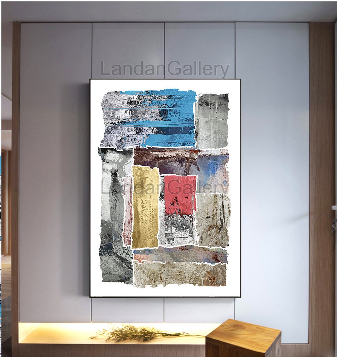 Printable Abstract Royalty Colors Wall Art, Original Impressionist ...