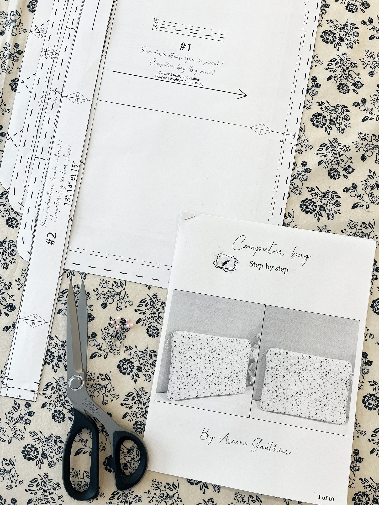 Computer Bag PDF Sewing Pattern and Tutorial (several Sizes) - Etsy
