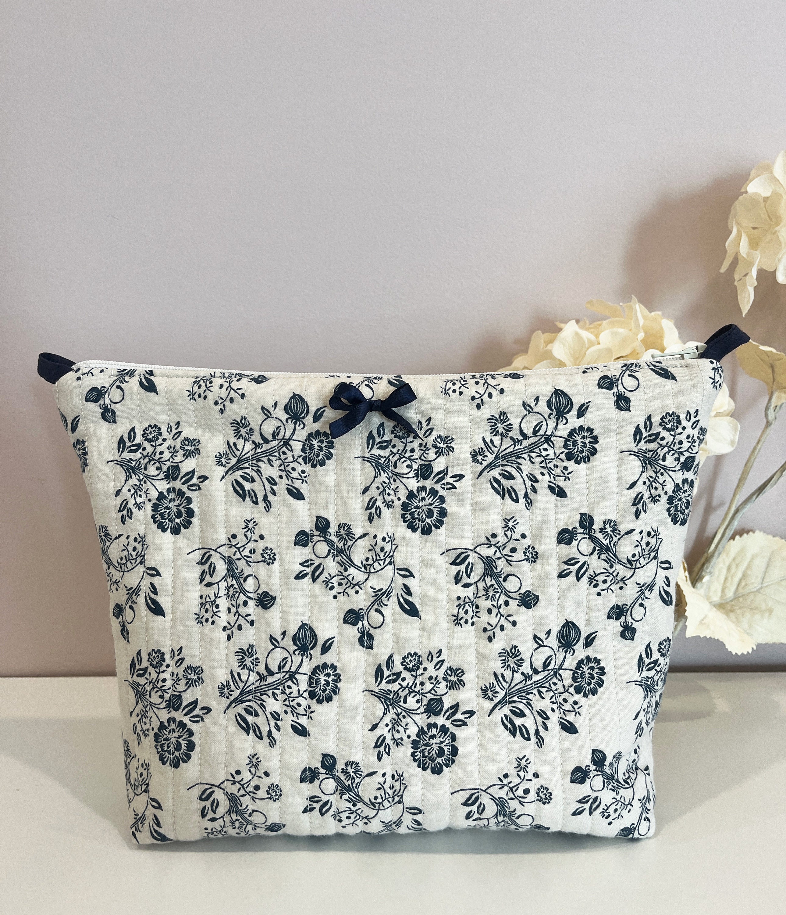 Quilted Makeup Pouch / Quilted Makeup Case 30cm X 20cm & 22cm X 9cm - Etsy